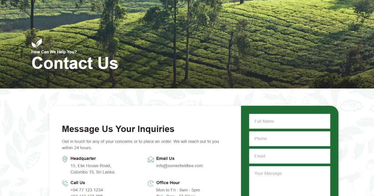 Contact Us | For your Private labeling tea requirements as well as bulk ...