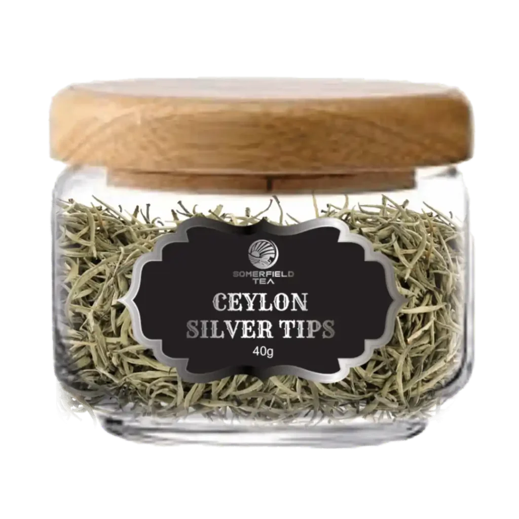 Ceylon Silver Tips in Glass Caddy - Somerfield Tea Sri Lanka | Pure ...